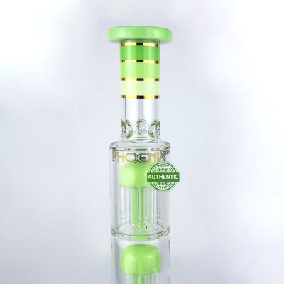 13.8" [PhoenixStar] Classic Double Tree Percolator (with 24K Gold Lines ...
